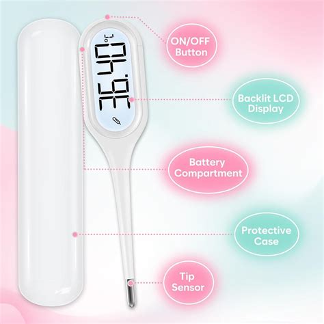 Digital Basal Body Temperature Thermometer Dual Modes Easy Home Fertility Backlight LCD