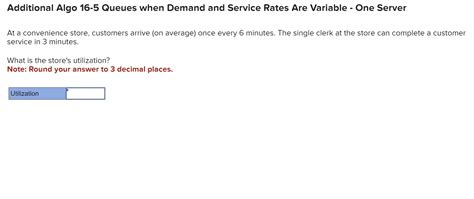Solved Additional Algo 16 5 Queues When Demand And Service