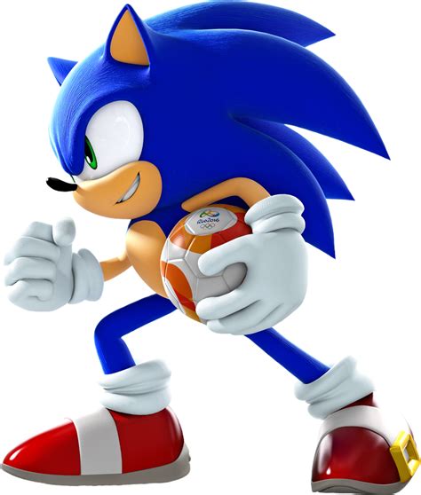 Sonic Holding A Soccer Ball Mario And Sonic By Gabrielmarioandsonic On