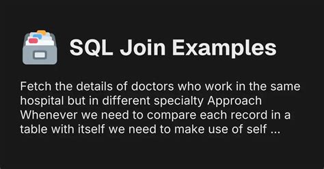 Sql Join Examples