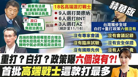 【張雅婷報新聞】四劑高端戰士六沒有孫大千諷獨步白打重打政策｜綠護時中打高端不是要出國 陳玉珍亂混打才是問題 精華版
