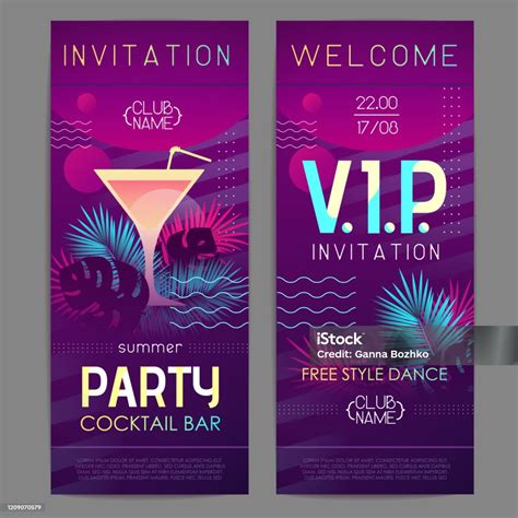 열대 식물과 기하학적 요소가있는 여름 디스코 칵테일 파티 포스터 서머타임 템플릿입니다 초대 디자인 0명에 대한 스톡 벡터 아트 및 기타 이미지 Istock