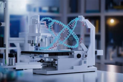 Advanced Laboratory Setup Showcasing Dna Analysis In A Modern Research Facility Stock