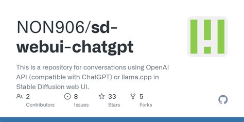 Github Non906sd Webui Chatgpt This Is A Repository For Conversations Using Openai Api