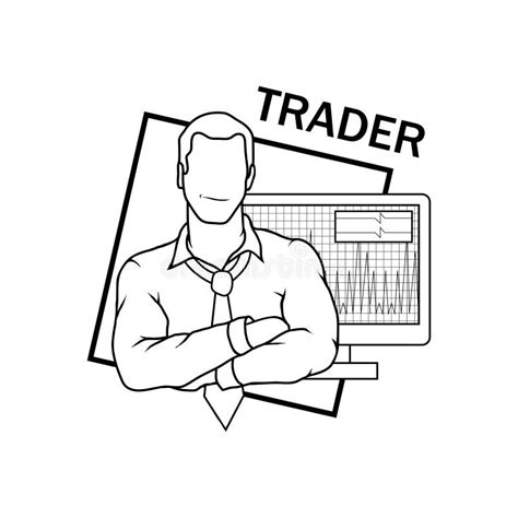 Vector Illustration Trader Icon Trader Stock Vector Illustration Of