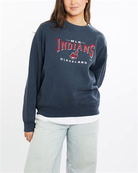 Vintage 90s Mlb Cleveland Indians Sweatshirt M The Real Deal