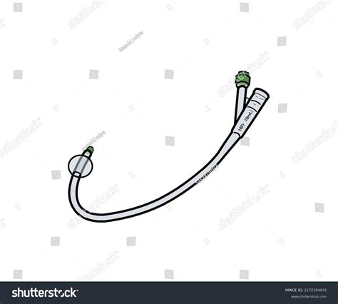 Catheter Urinary Catheterization Pee Balloon Stock Illustration