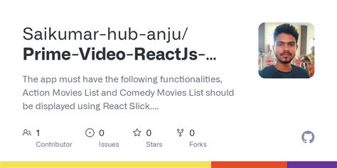 Github Saikumar Hub Anjuprime Video Reactjs Codingpractice 40 The App Must Have The