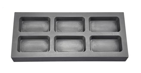 10 Troy Ounce Multi Cavity Silver Rectangular Graphite Ingot Mold Pmc