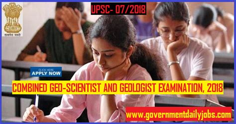 Upsc Combined Geologist Exam Notification 2018 Apply 70 Posts