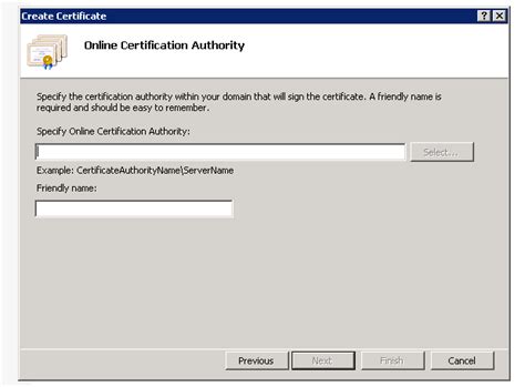 Iis 75 Cannot Create A Domain Certificate In Iis 75 Stack Overflow