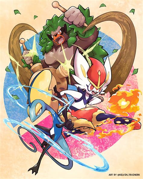 Cinderace Inteleon And Rillaboom Pokemon Drawn By Kelvin Trainerk Danbooru