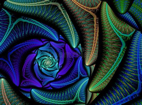 Fractal Spiral Abstract Fractal Patterns And Shapes Dynamic Flowing Natural Forms Stock