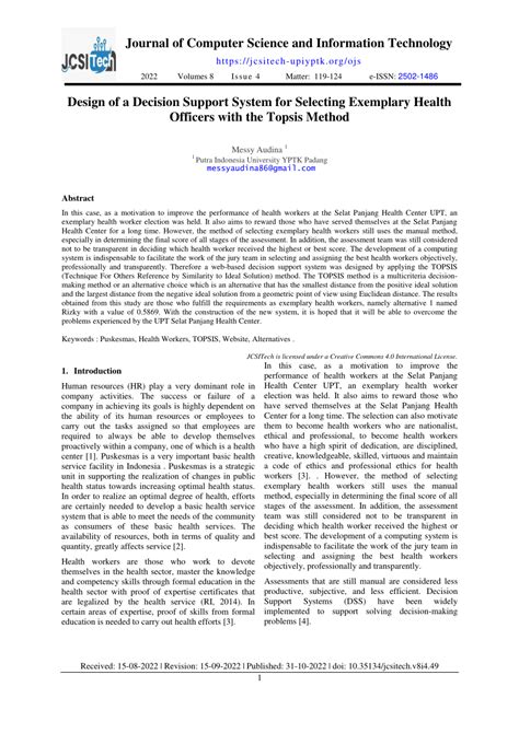 Pdf Design Of A Decision Support System For Selecting Exemplary