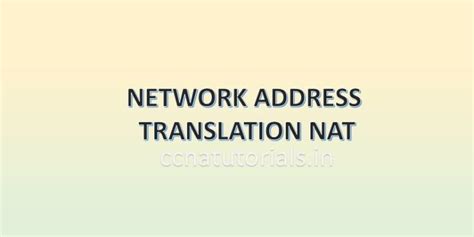 NAT Network Address Translation Basic Concepts CCNA TUTORIALS