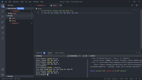 Lỗi Unicode Python Khi Chạy Trên Vs Code Programming Dạy Nhau Học