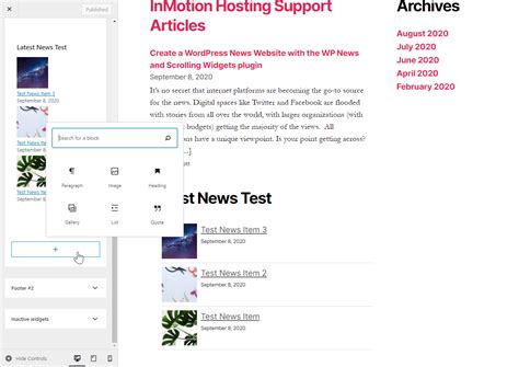 Adding Gutenberg Blocks To Wordpress Widget Areas