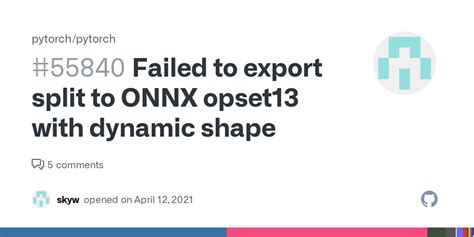 Failed To Export Split To Onnx Opset13 With Dynamic Shape · Issue
