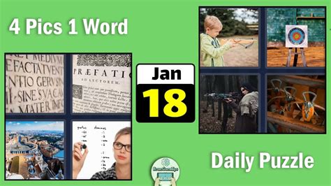 4 Pics 1 Word Daily Puzzle January 18 2022 Answer • Game Solver