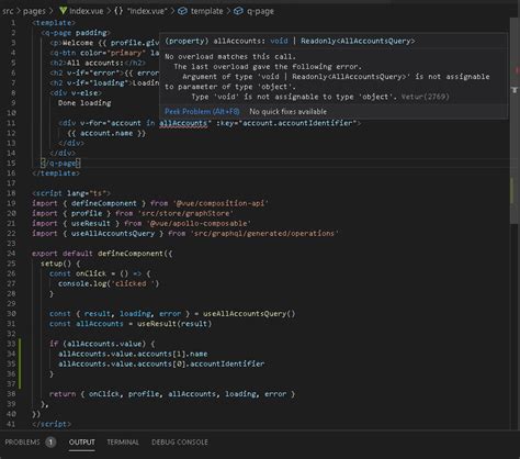 Type Void Is Not Assignable To Type Object · Issue 2199 · Vuejsvetur · Github