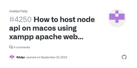 How To Host Node Api On Macos Using Xampp Apache Web Server And Mysql · Issue 4250 · Nodejs