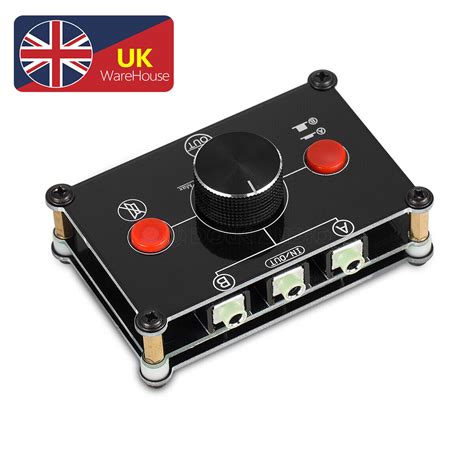 Way Mm Stereo Audio Switcher Box Selector Headphone Speaker Jack Splitter EBay