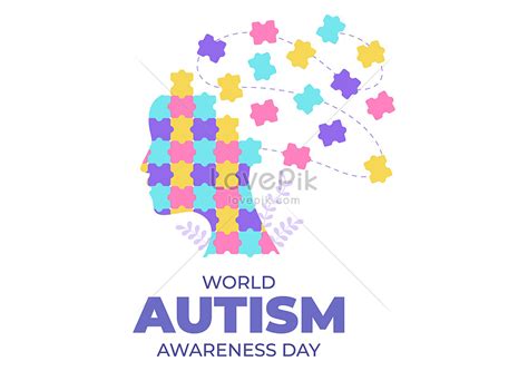 세계 자폐증 인식의 날 삽화 일러스트 무료 다운로드 Lovepik