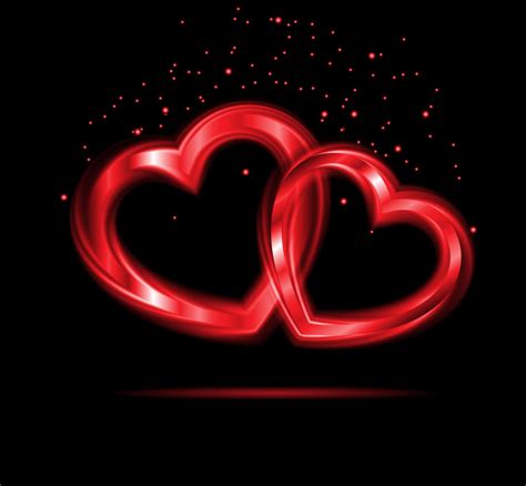 矢量的情人节发光爱心图片 情人节发光的爱心矢量设计素材 高清图片 摄影照片 寻图免费打包下载