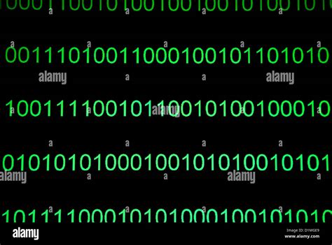 Representation Of Binary Code Numbers On Computer Screen London Stock Photo Alamy