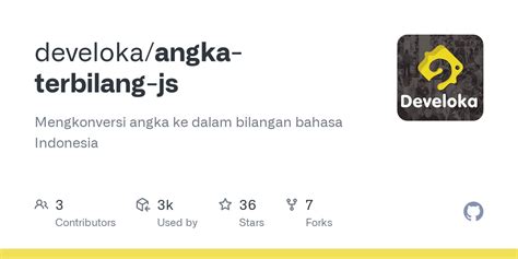 Github Develokaangka Terbilang Js Mengkonversi Angka Ke Dalam