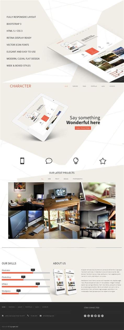 Character Bootstrap Template Bootstrap Template Templates Fashion Box