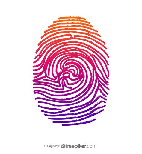 Freepiker Fingerprint Thumb Vector