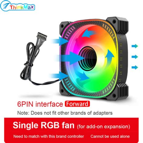 Coolmoon Ty1 Cpu Case Fan 120mm Argb Case Cooler Fan 6pin 5v Argb Fans
