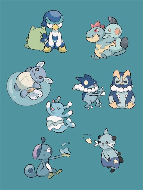 Sumi Fms Brionne Croconaw Dewott Drizzile Frogadier Marshtomp Prinplup Quaxwell