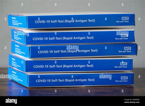 Covid 19 Self Test Rapid Antigen Test Kit Nhs Self Testing Kit Stock