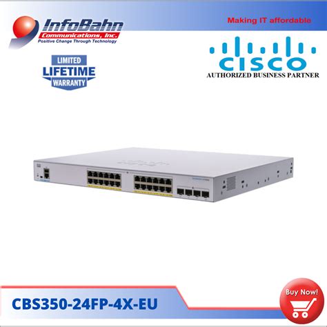 Cisco Business CBS350 24FP 4X Managed Switch 24 Port GE Full PoE 4x10G SFP Limited Lifetime