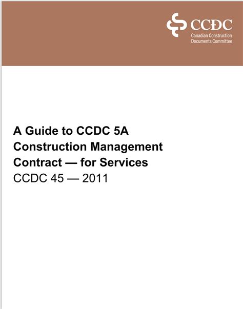 Ccdc 45 [electronic Version] Guide To The Use Of Ccdc 5a 2010 Ontario General Contractors