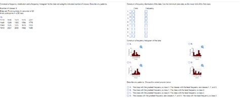 Solved Construct A Frequency Distribution And A Frequency Chegg