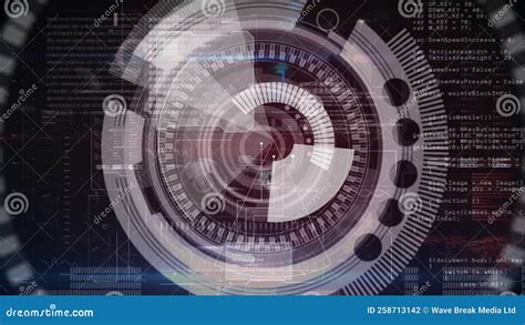 Animation Of Scope Scanning Over Data Processing Stock Footage Video Of Animation Data 258713142