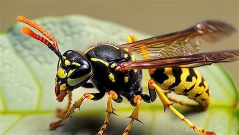 Premium AI Image Yellow Banded Polybia Wasp