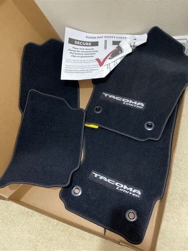 2024 Toyota Tacoma Double Cab All Weather Floor Liner 4 Pc Set Pt206