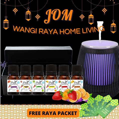 Eid Mubarak Raya T Wangi Home Living Sonic Aroma Diffuser Set Shopee Malaysia