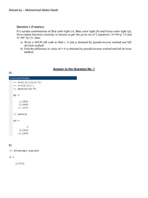 Matlab Previous Year Papers Pdf