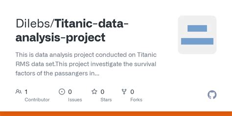 Github Dilebs Titanic Data Analysis Project This Is Data Analysis Project Conducted On
