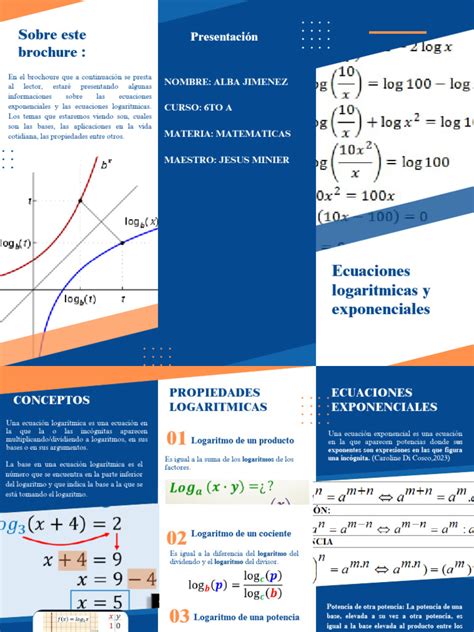 Ecuaciones Logaritmicas Y Exponenciales 20231208 215555 0000 Pdf