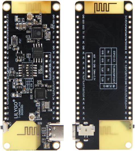 Lilygo T Zigbee Dual Mcu Placa De Desarrollo Esp32 C3 Tlsr8258 Ultra