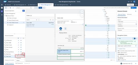 Capture Orders Management SAP UI5 Application Using Recorder SAP