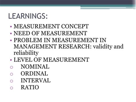 Scaling And Measurement Technique Ppt
