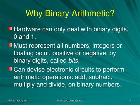 Ppt Binary Arithmetic In Digital Circuits Powerpoint Presentation