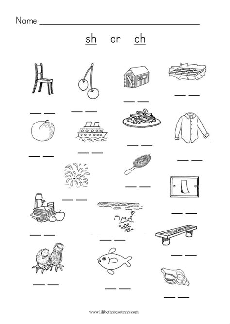 Digraphs Ch Sh Th English Esl Worksheets Pdf Doc Worksheets Library